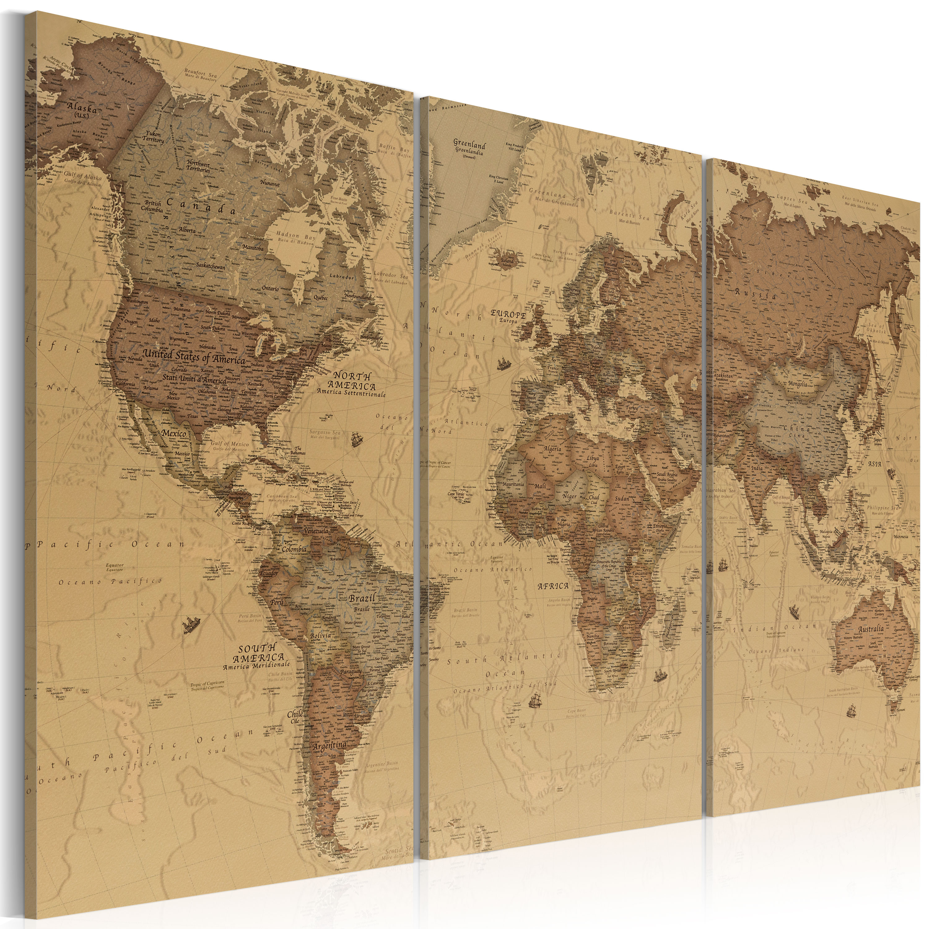 Tableau - Stylish World Map [90x60] | Leroy Merlin