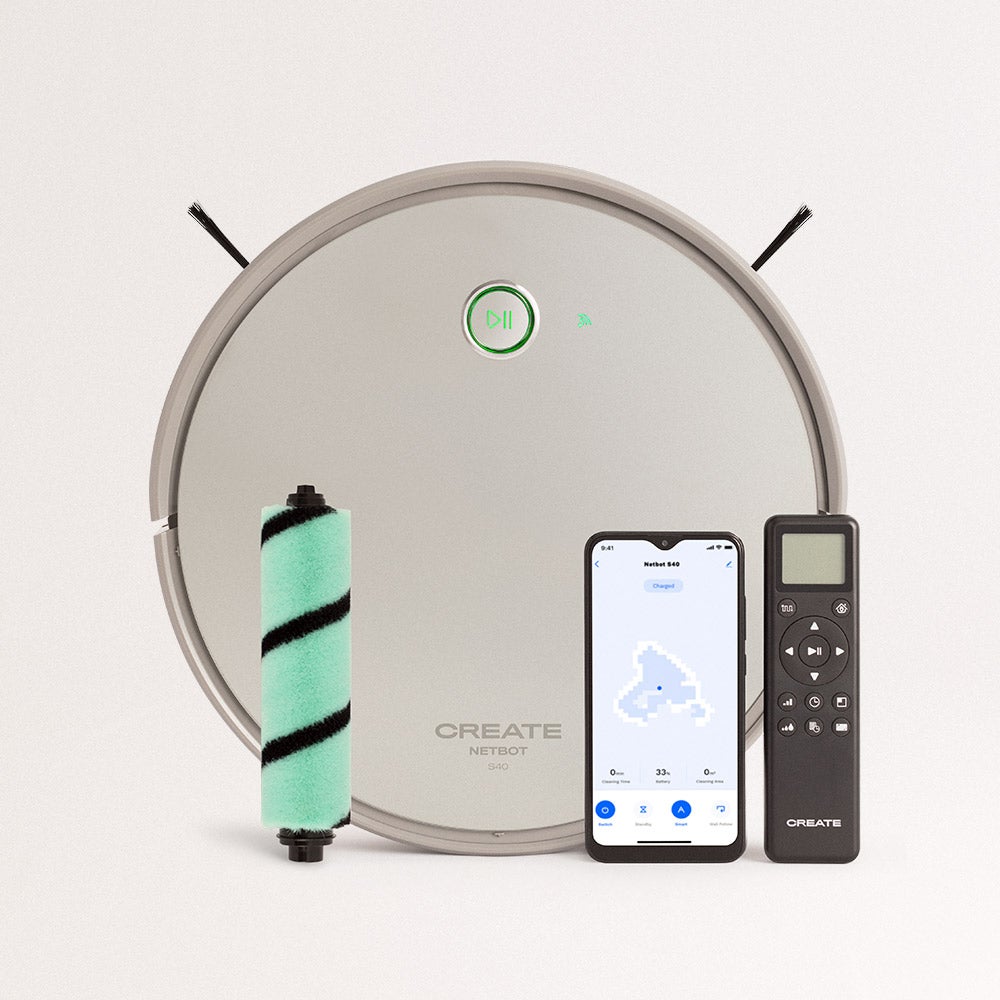 CREATE - NETBOT S40 - Robot aspirador friegasuelos inteligente 4000 Pa ...