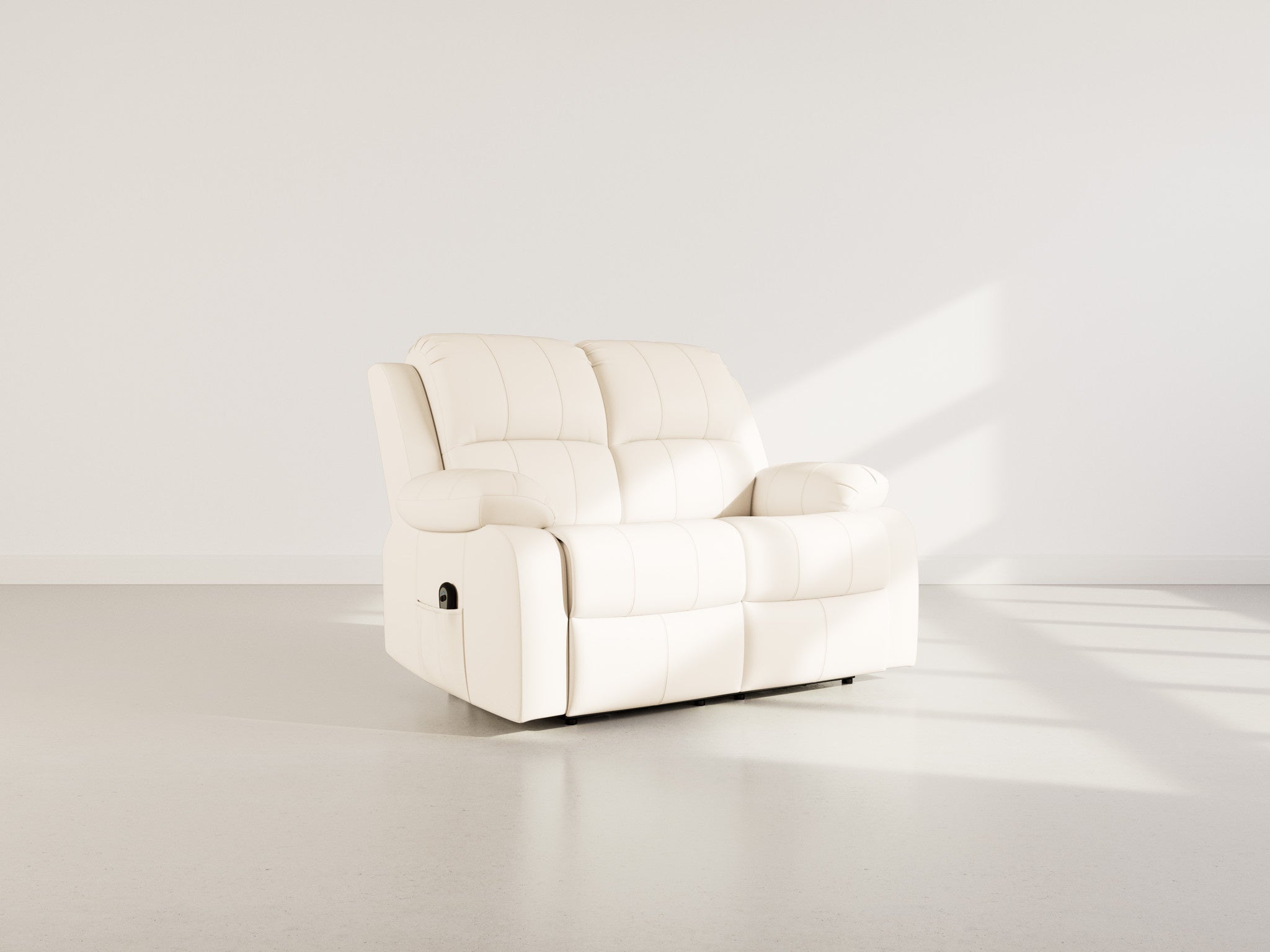 Canapé 2 places relax électrique en simili beige - ARMAND - Best ...