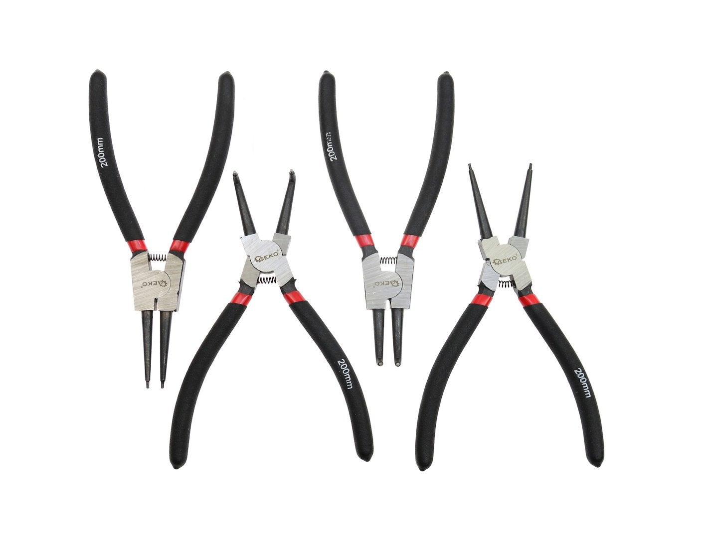 Pince à Circlips Seeger 200mm GEKO Kit 4 Pièces 8 Pouces | Leroy Merlin