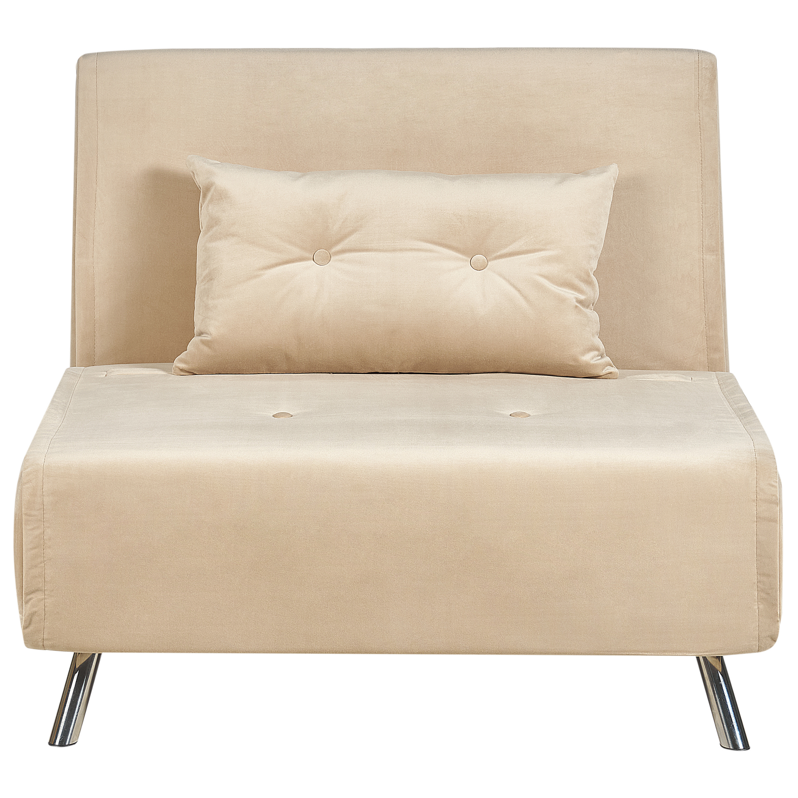Divano letto Velluto Beige sabbia FARRIS | Leroy Merlin