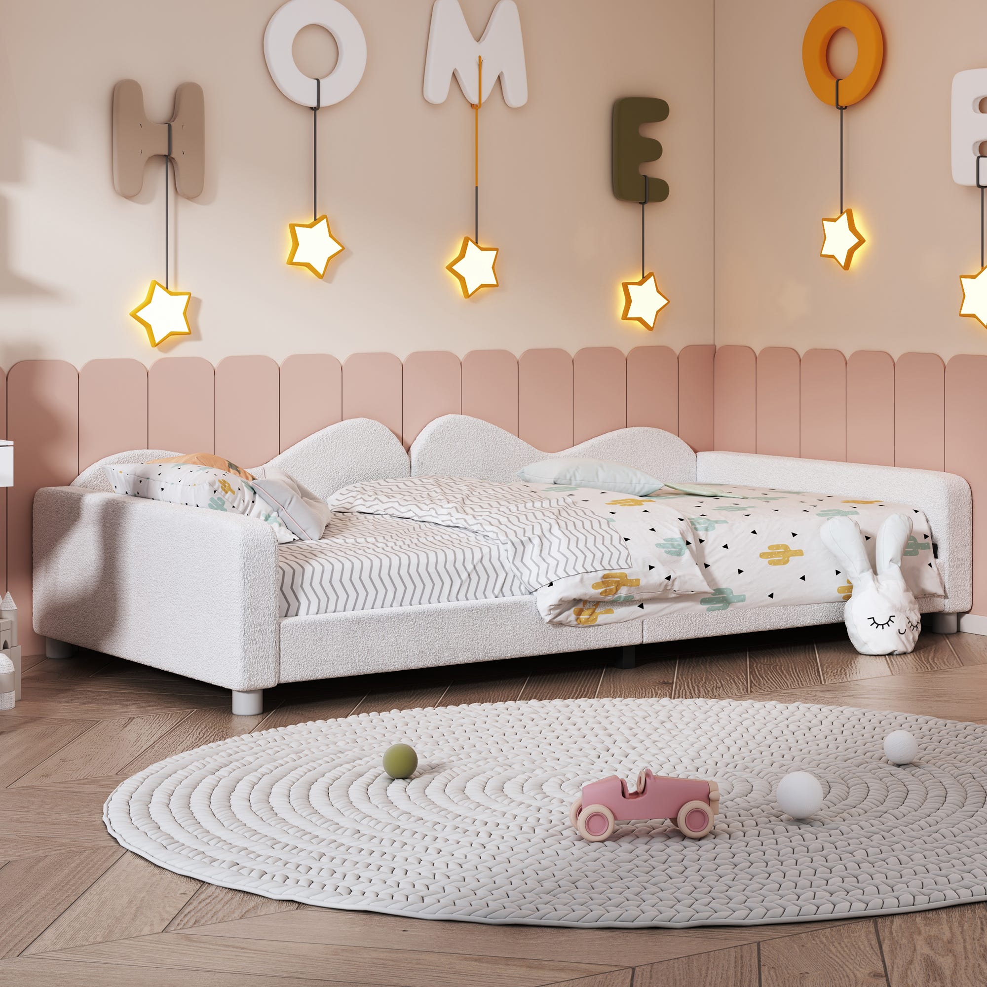 Lit rembourré Lit enfant Lit simple 90 x 200 cm - canapé-lit cadre en ... Lit rembourré Lit enfant Lit simple 90 x 200 cm - canapé-lit cadre en ...