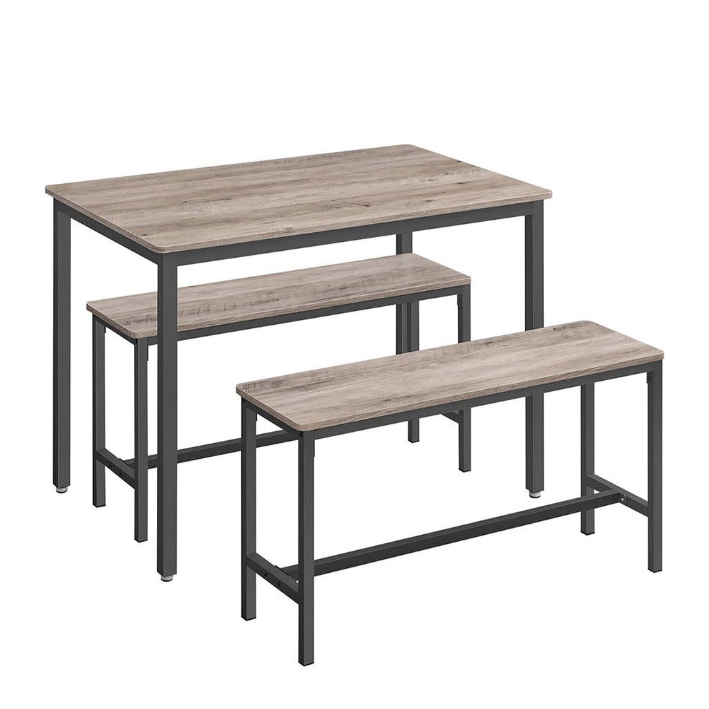 Ensemble table à manger et bancs table de 110 x 70 x 75 cm 2 bancs ...