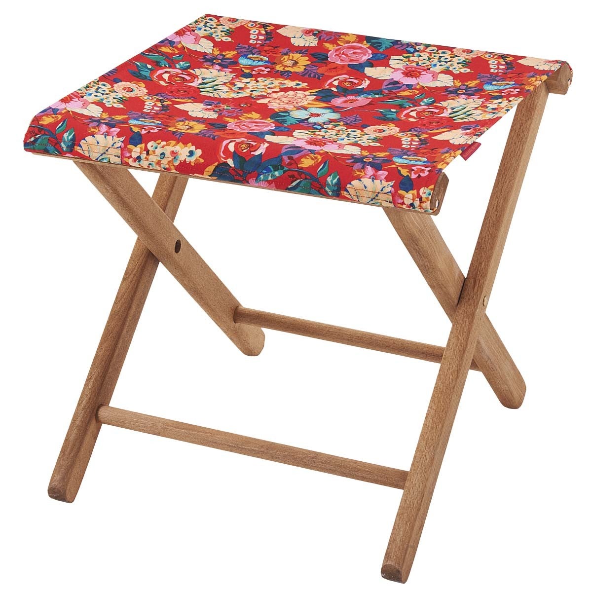 Pliant pêcheur en hêtre lasuré et toile outdoor amovible LOUISON ...