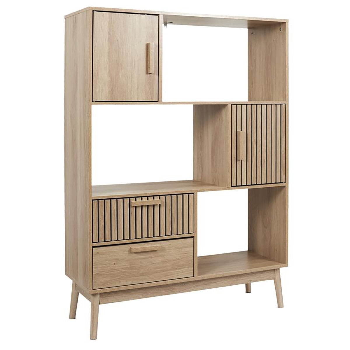 PAJAN - Bibliothèque Etagère Effet Bois avec Tasseaux | Leroy Merlin