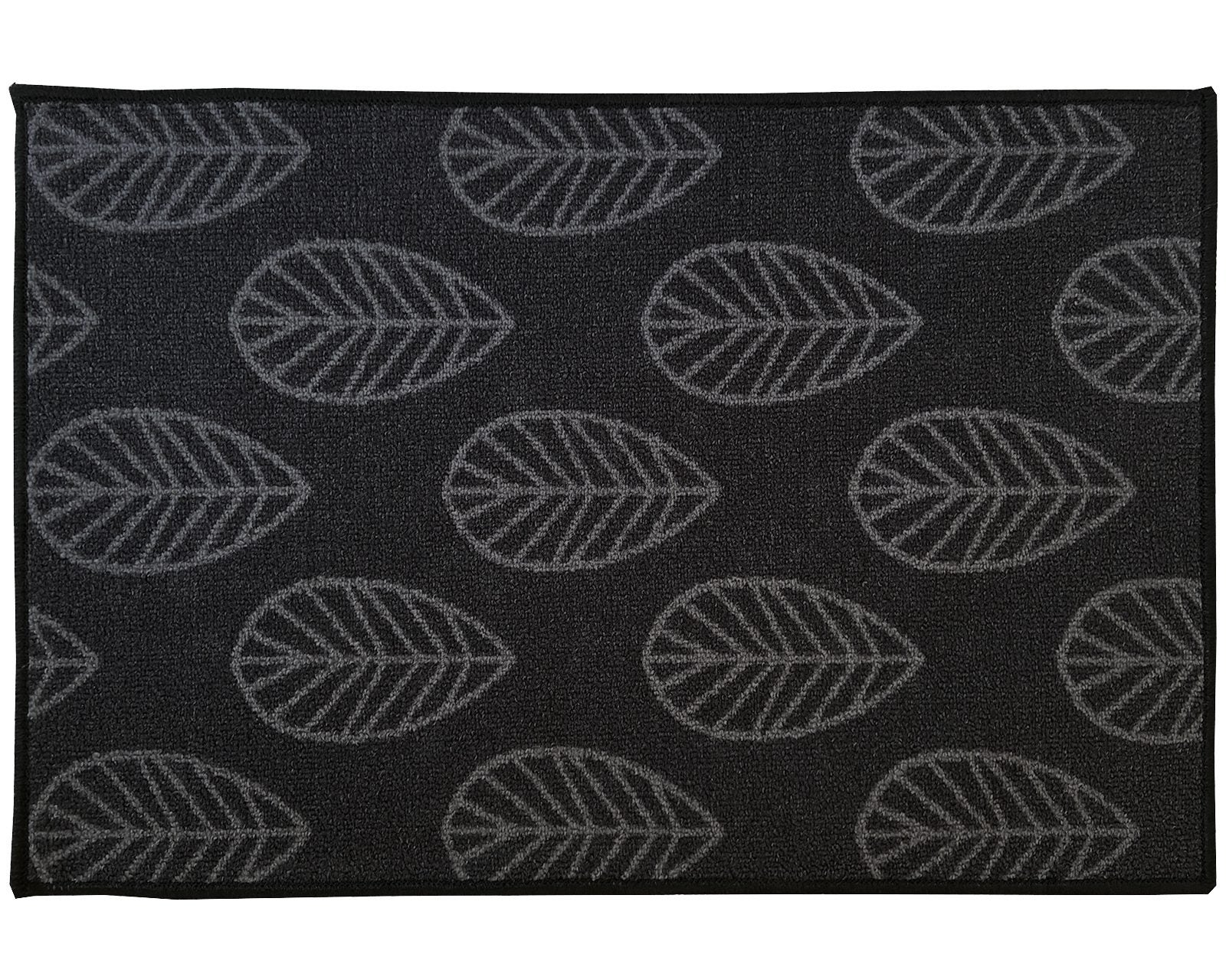 Alfombra de Entrada de casa Interior Sala Cocina 140x80 - hojas negra 7350002-7 | Leroy Merlin