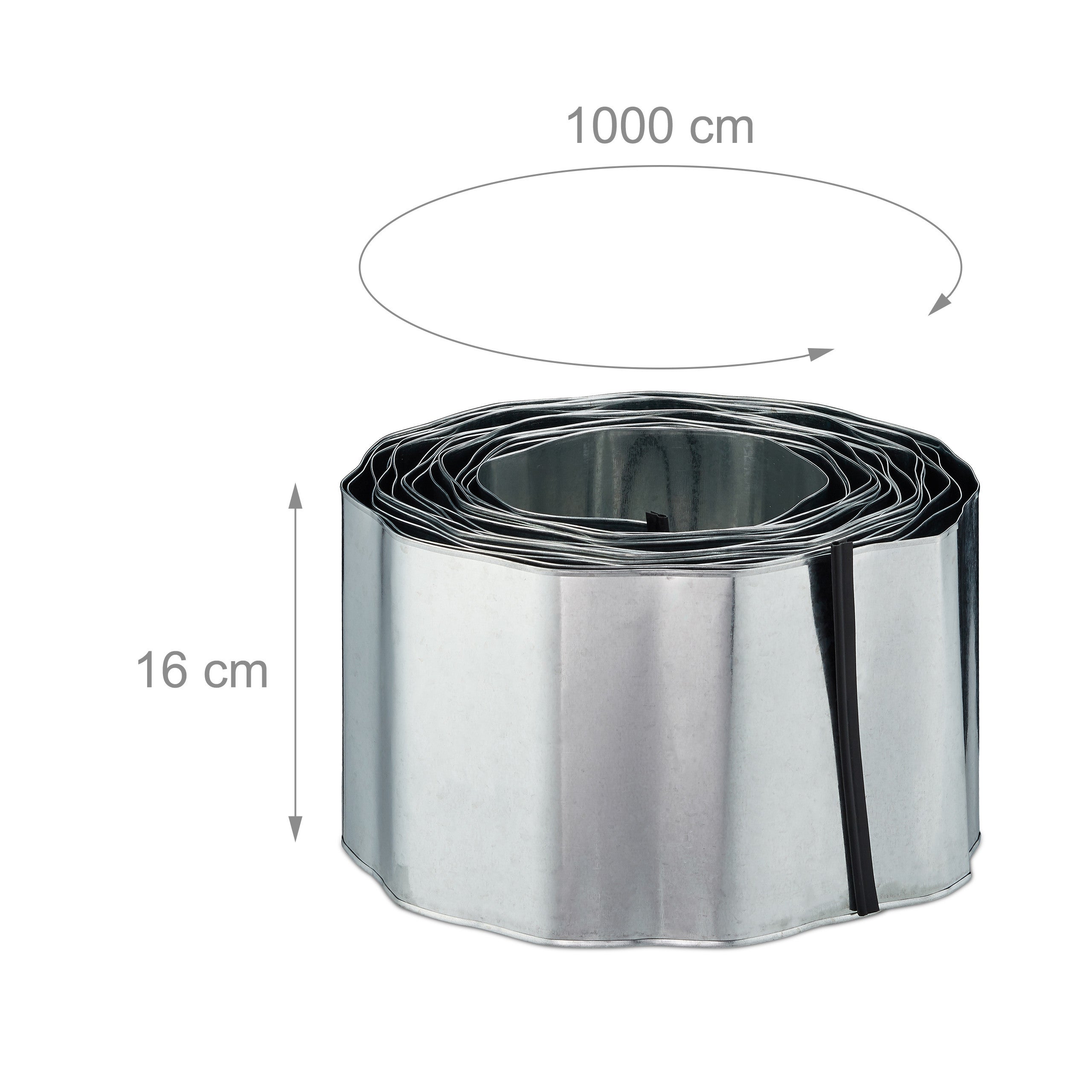 Borde delimitador de jardín, Juego doble, Galvanizado, Flexible ...