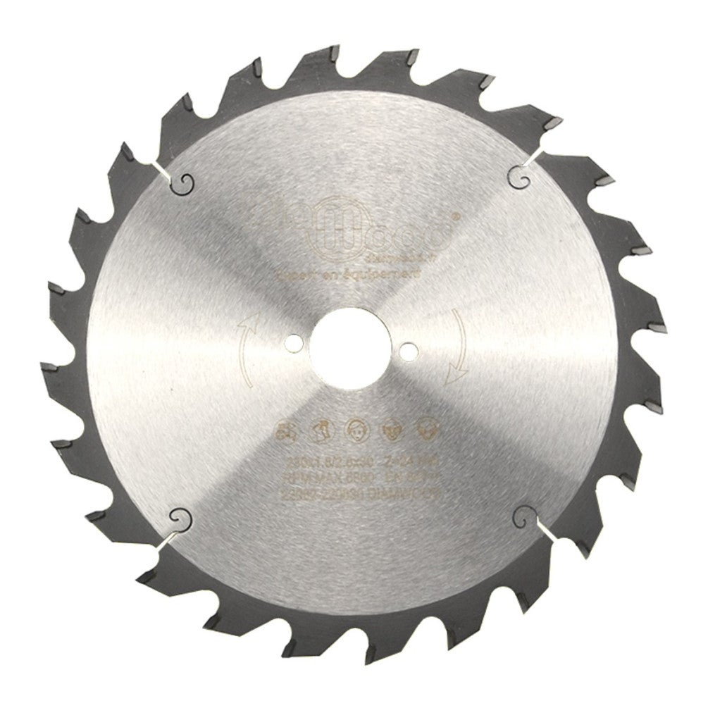 Lame de Scie Circulaire HM Débit D. 235 mm - Bois - Livrée avec bagues ...