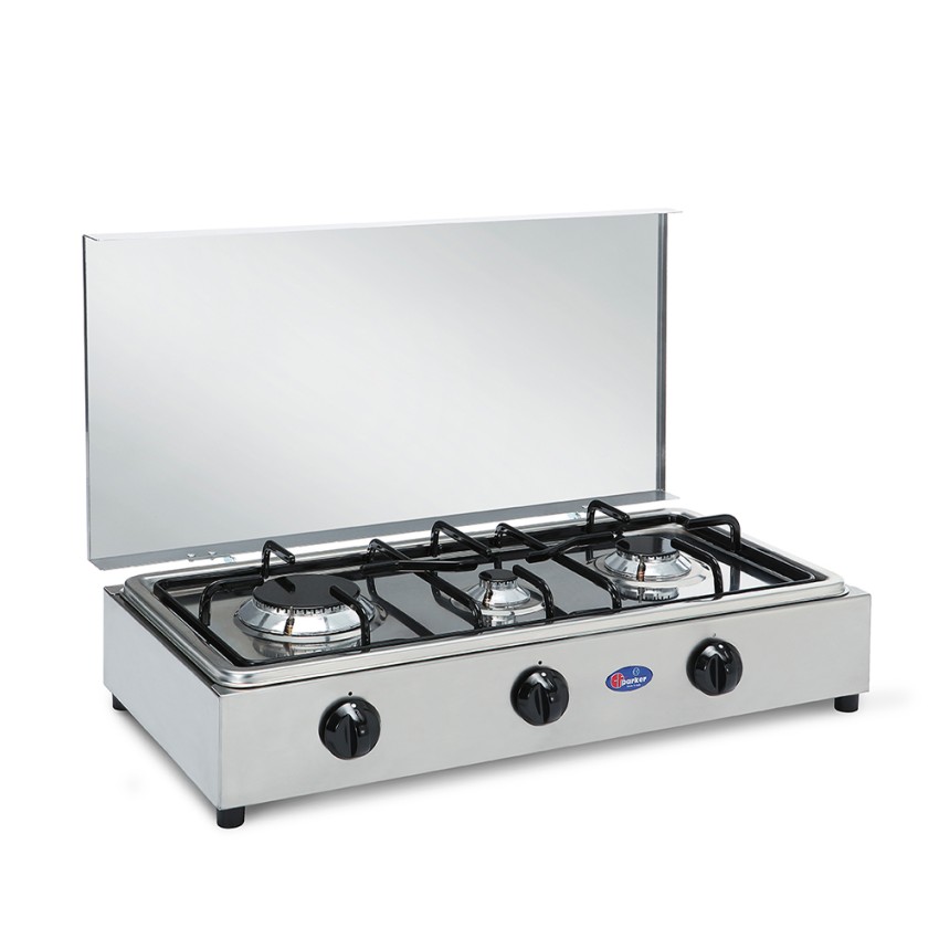 Cocina de camping de gas con 3 quemadores de acero inoxidable 300ACCGP ...
