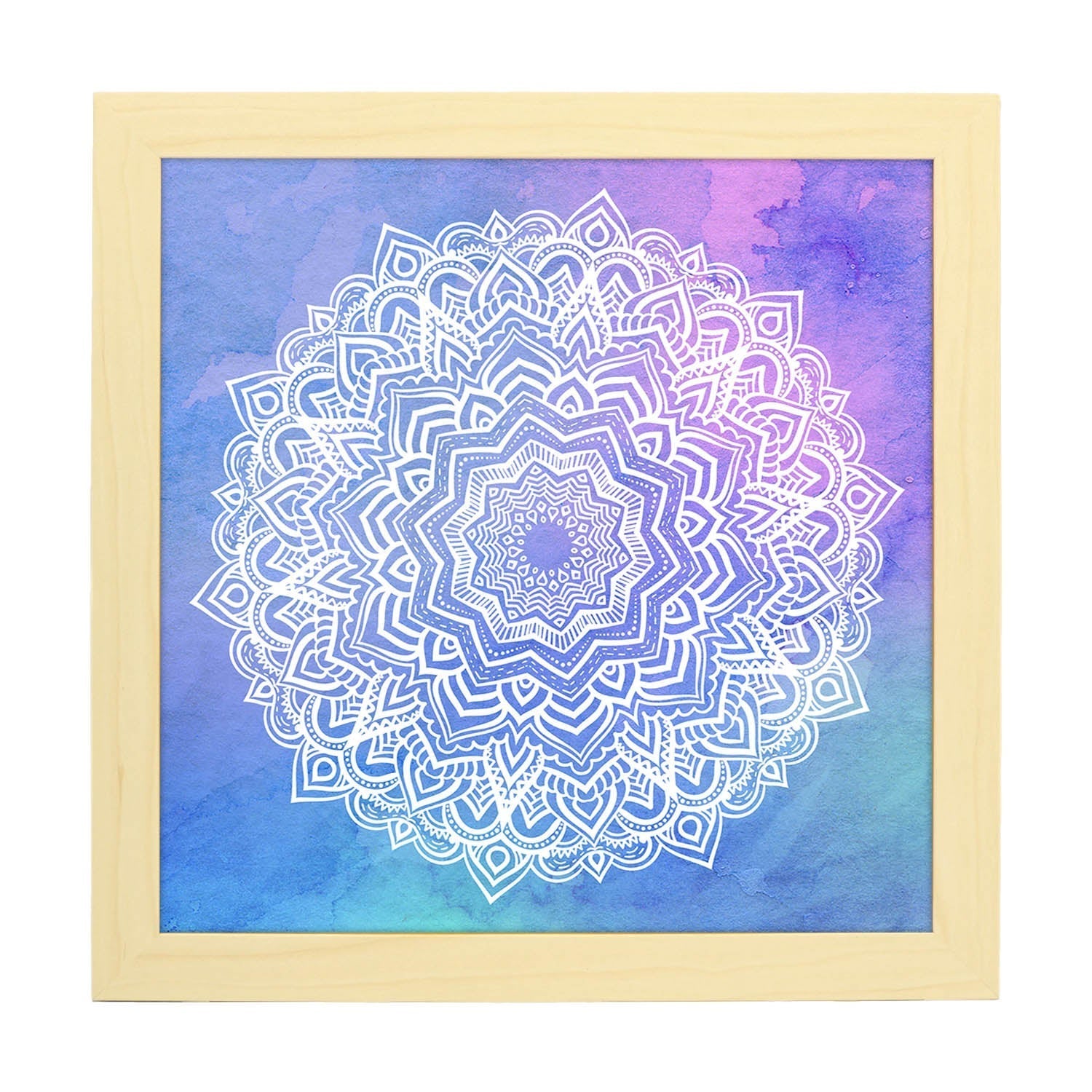 Quadrato Con Disegni Mandala. Foglio Di Mandala Del Cielo E Acqua ...
