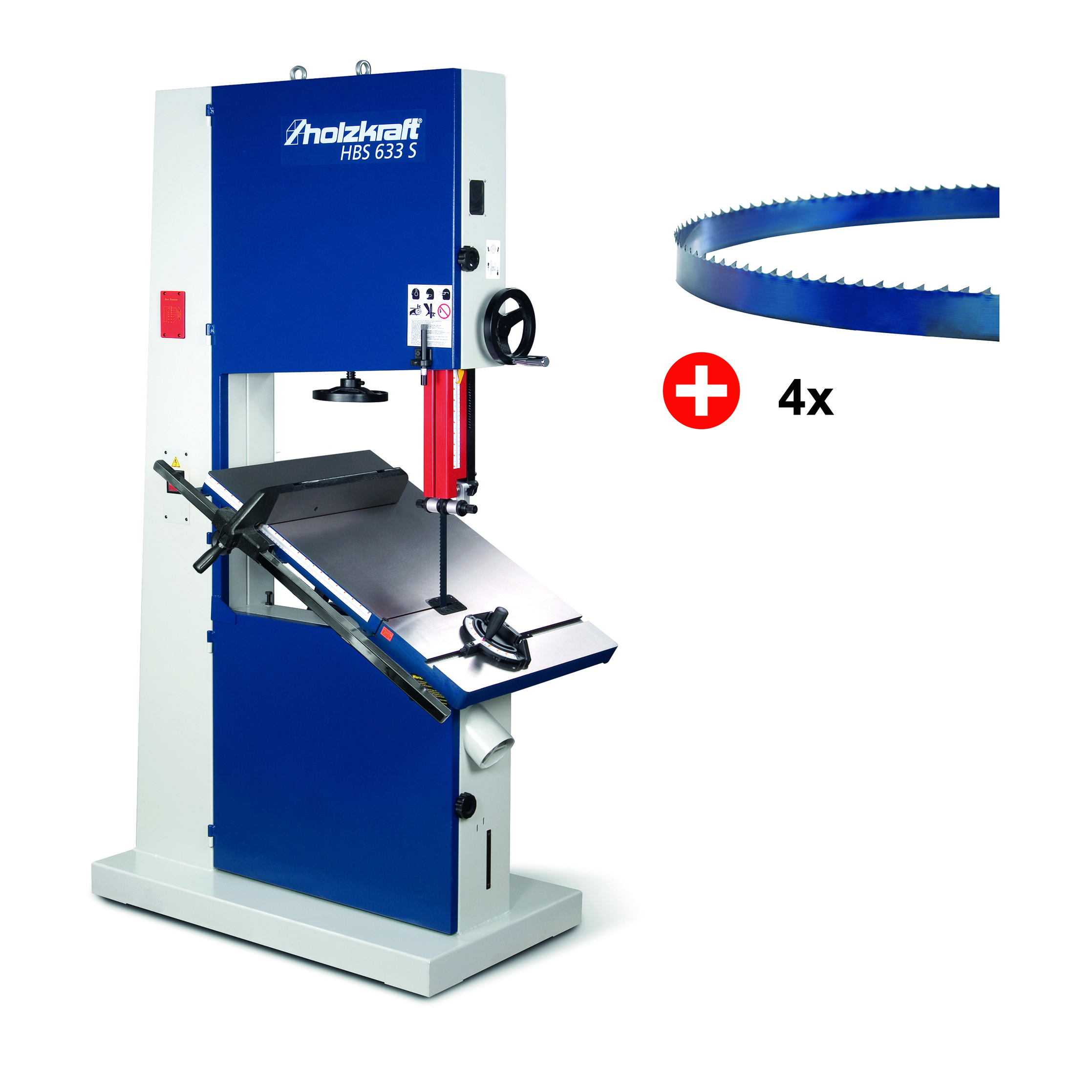 Pack scie à ruban verticale bois HBS633S avec 5 lames de scie Holzkraft ...