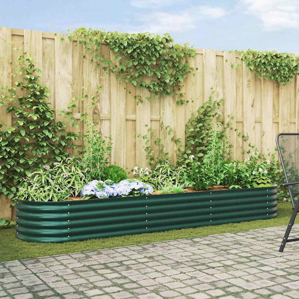 Cama elevada Verde 320 x 80 x 44 cm Acero | Leroy Merlin