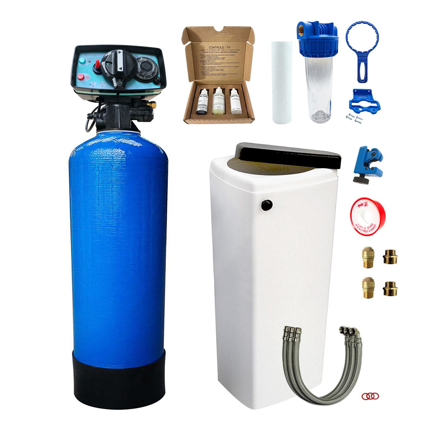 Adoucisseur D'eau Bi Bloc 30l Fleck 5600 Volumétrique Mécanique Complet Avec Accessoires | Leroy ...