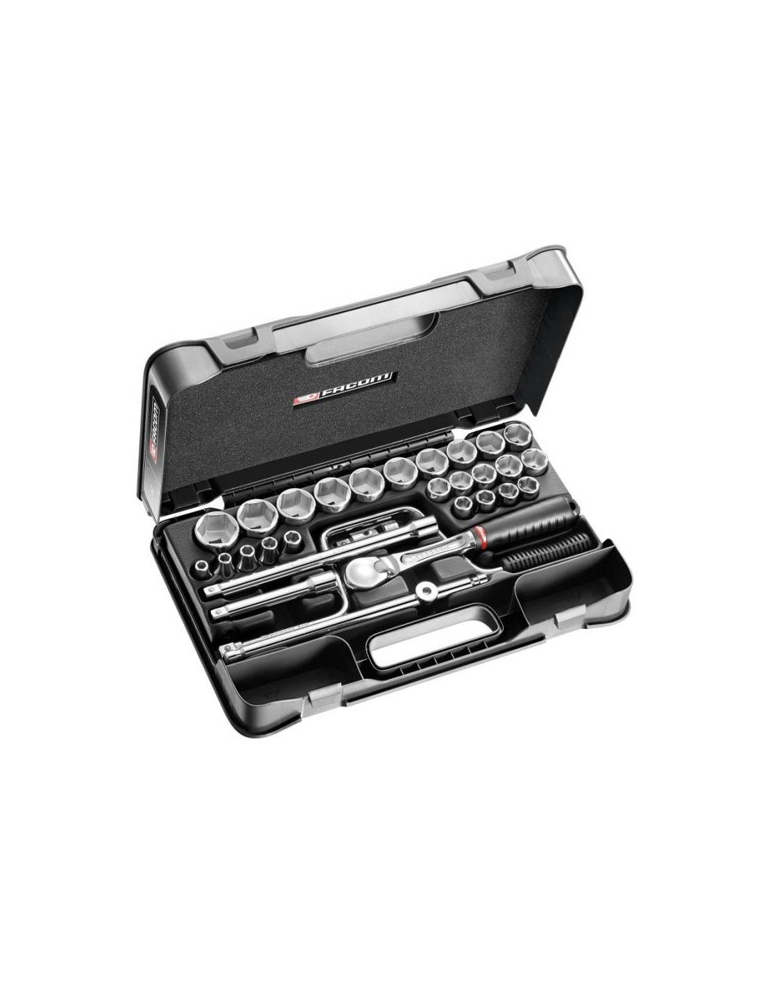 Coffret douilles 1/2" 6 pans métriques - 30 pièces - SL.161-5P6 - SL.161-5P6 - Facom | Bricoman