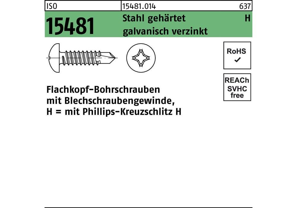 Reyher Vis autotaraudeuse ISO 15481 m.Kreuzschlitz-PH | Leroy Merlin