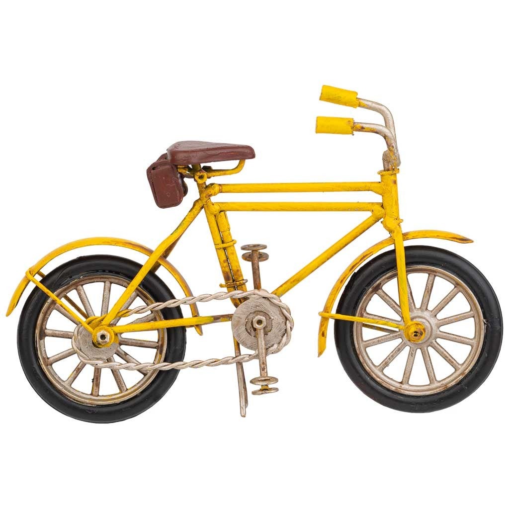 Bicyclette en métal jaune 16.5x5x8.8h | Leroy Merlin