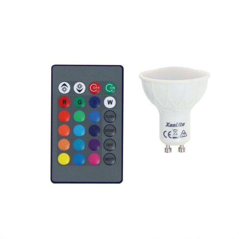 Ampoule LED GU10 MR16 4.2W 280lm 100° (60W) - RGB | Leroy Merlin