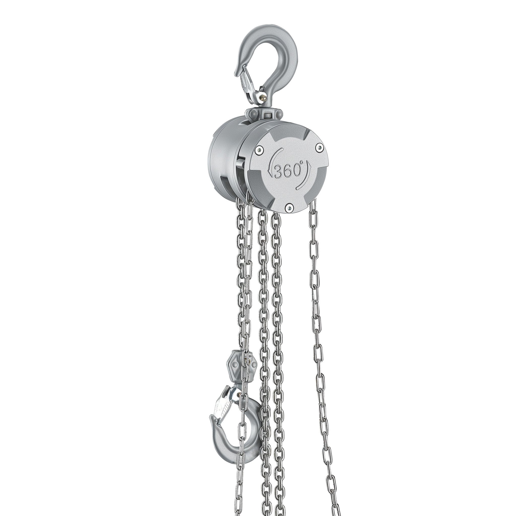 Wiltec Palan à chaîne Aluminium Charge jusqu'à 2 Tonnes Treuil manuel ...