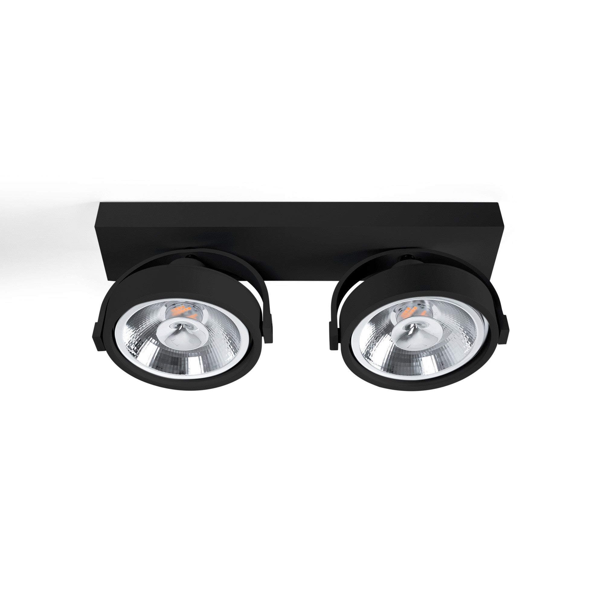 Double spot plafonnier orientable "IRIS" + 2 ampoules AR111 GU10 ...