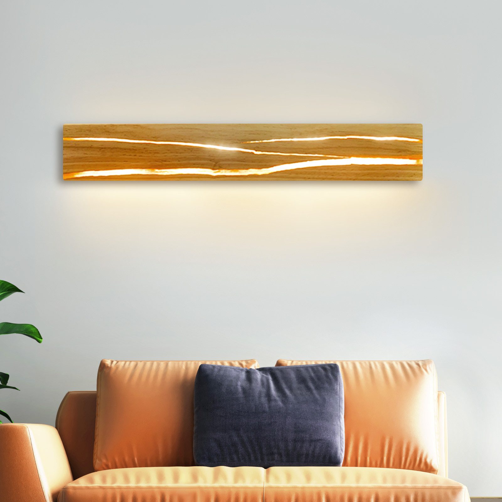 NETTLIFE Applique Murale LED Applique Intérieure Bois Moderne Couloir ...