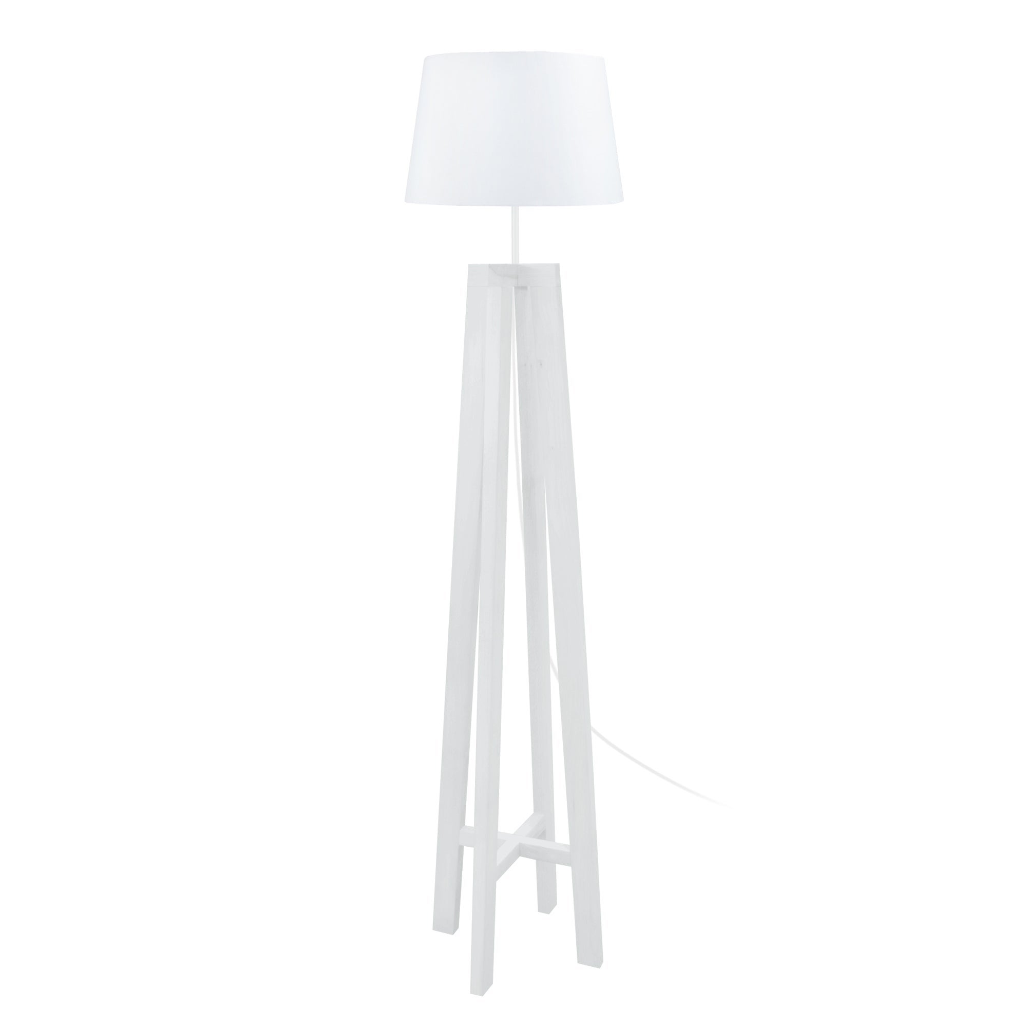 VIDAR 1 - Lampadaire colonne bois blanc | Leroy Merlin