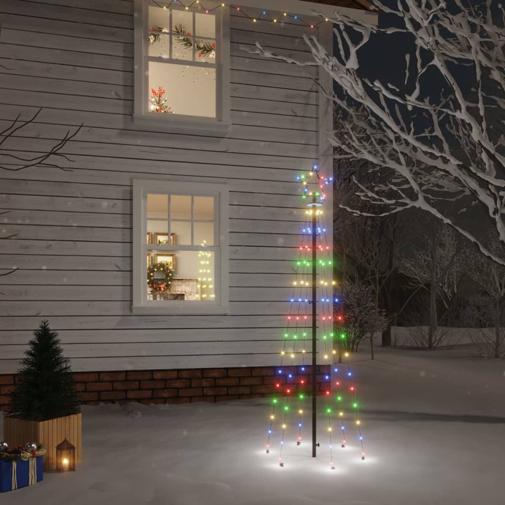 Albero di Natale con picchetto colorato 108 LED 180 cm | Leroy Merlin