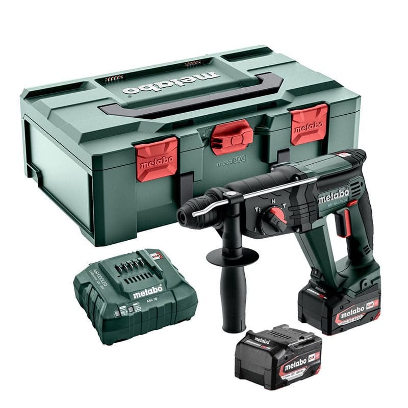 Taladro percutor METABO KH 18 LTX 24 - 2 baterías 4,0 Ah, cargador ...