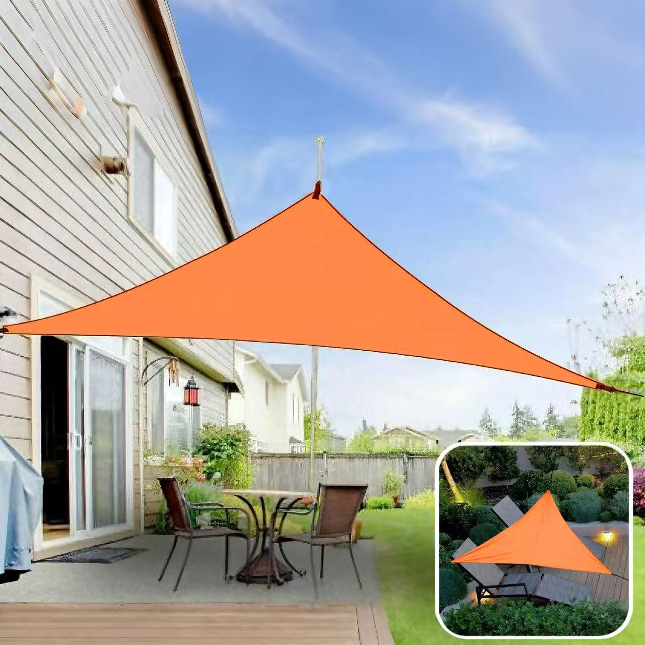 FULEADTURE 3x3x3m Toldo triangular para exterior, parasol impermeable ...