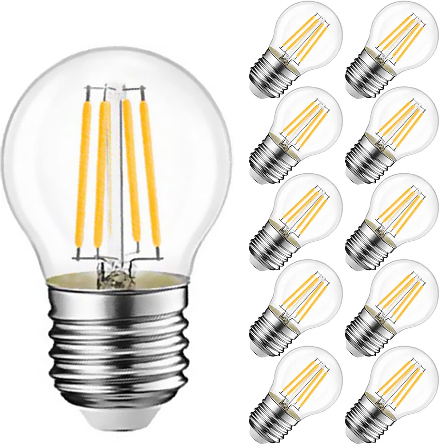 Ampoule LED, lot de 10, 4 W, culot à vis E27, ampoule Edison, blanc ...