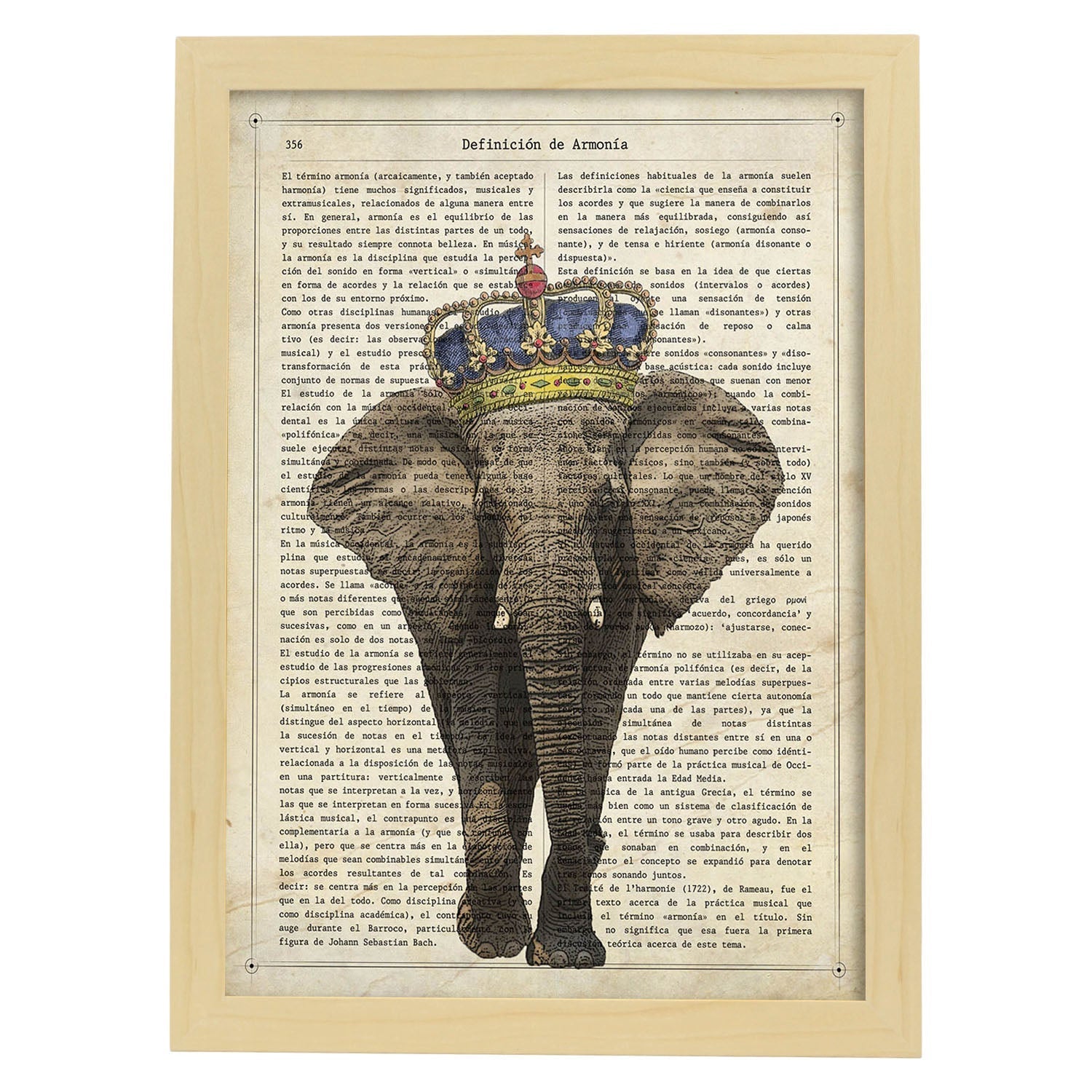 Affiche D'éléphant Avec Couronne Feuilles D'éléphants Avec Des ...