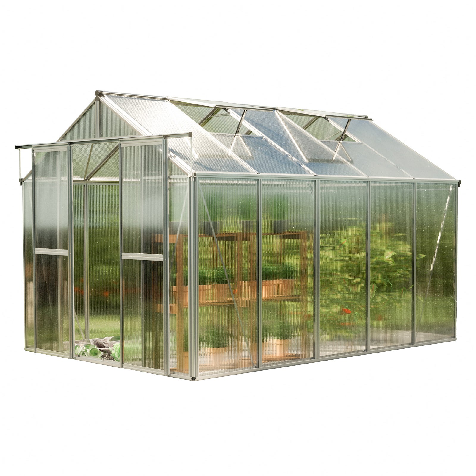 GFP Invernadero Saphir 5 estructura de aluminio 259x322 cm, placas ...