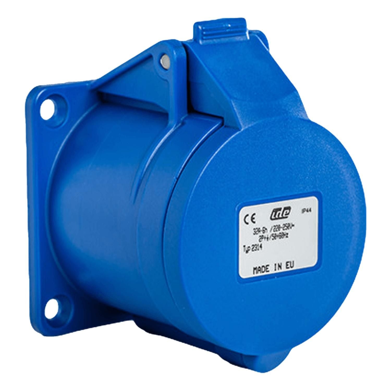 Prise Femelle Droite 32a 2p+t 220v - étanche Ip44 - Ide | Leroy Merlin