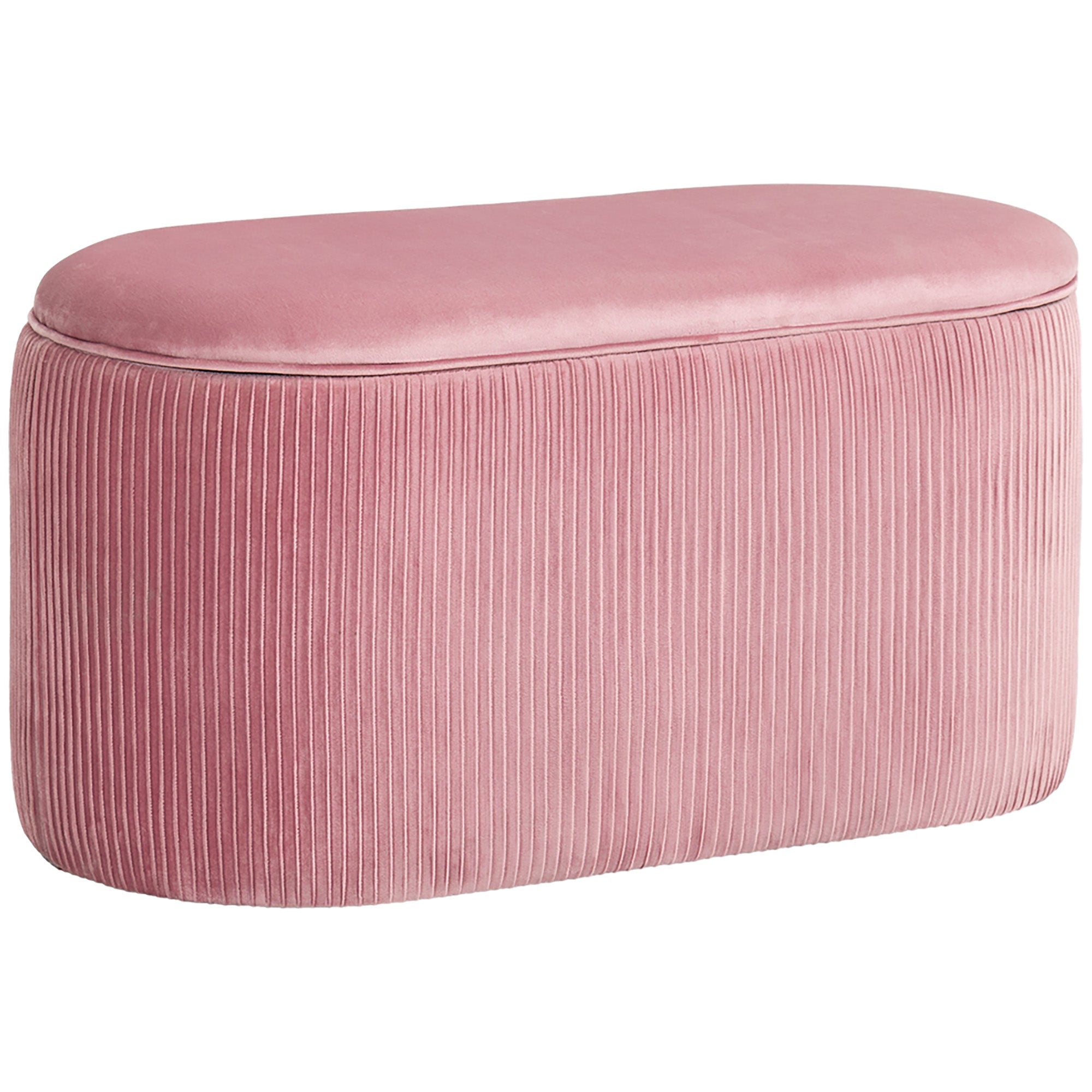 Banc rose capitonné avec rangement, style français, élégant revêtement ...