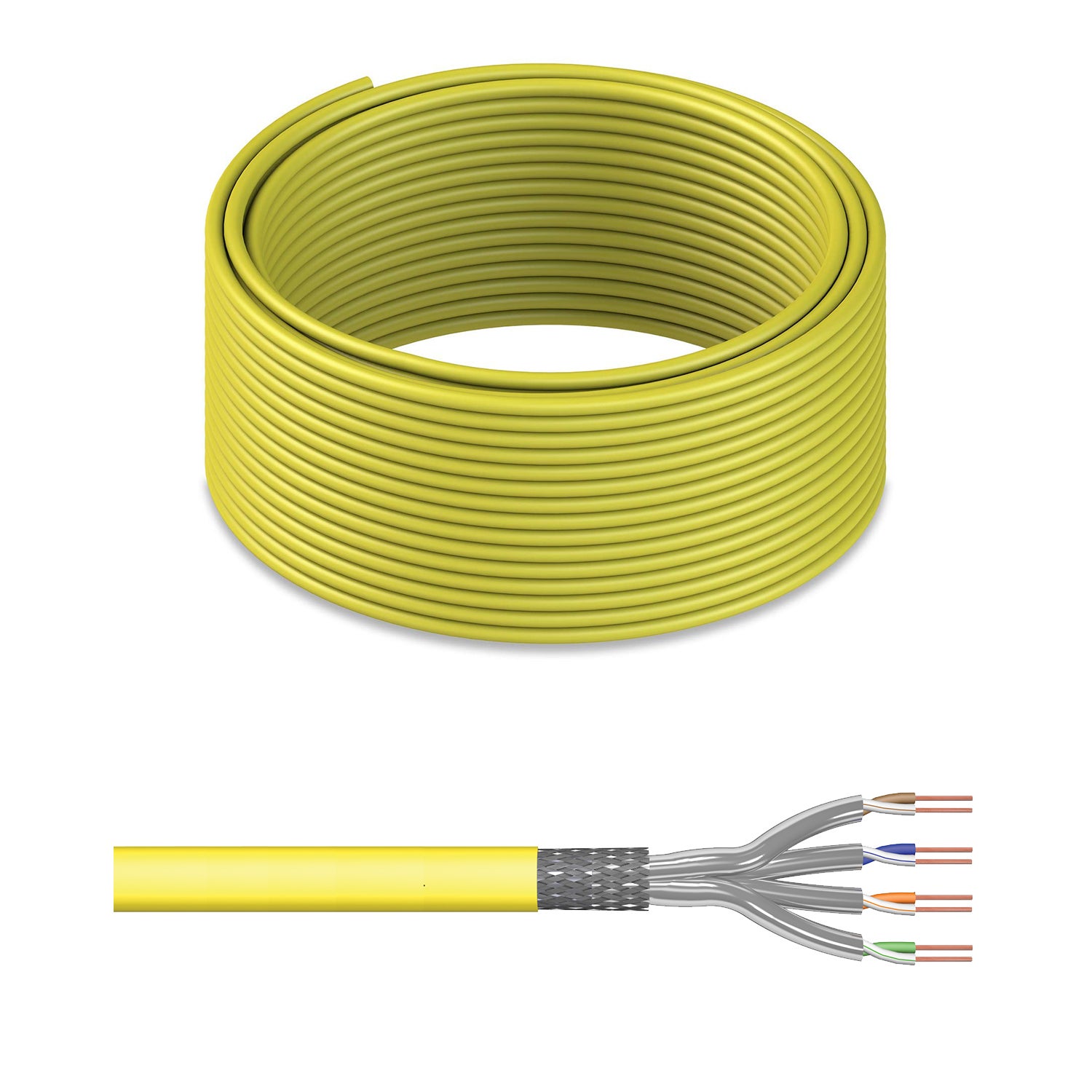 CONECTICPLUS Câble ethernet rj45 cat 8.1 rigide 25m | Leroy Merlin