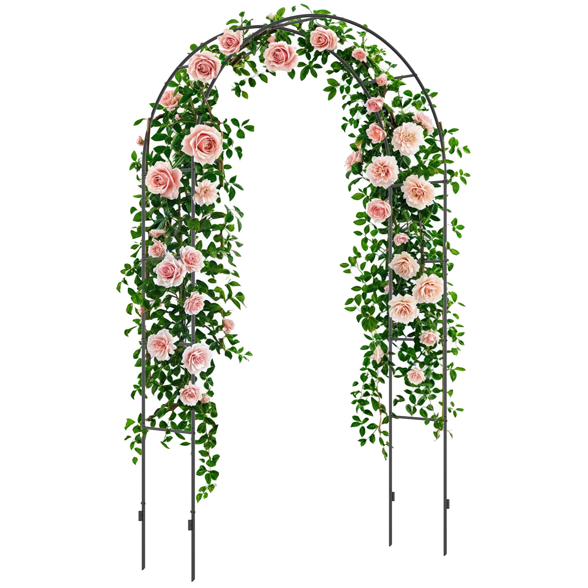 Arc liane métallique jardin extérieur 140x40x240 cm noir | Leroy Merlin