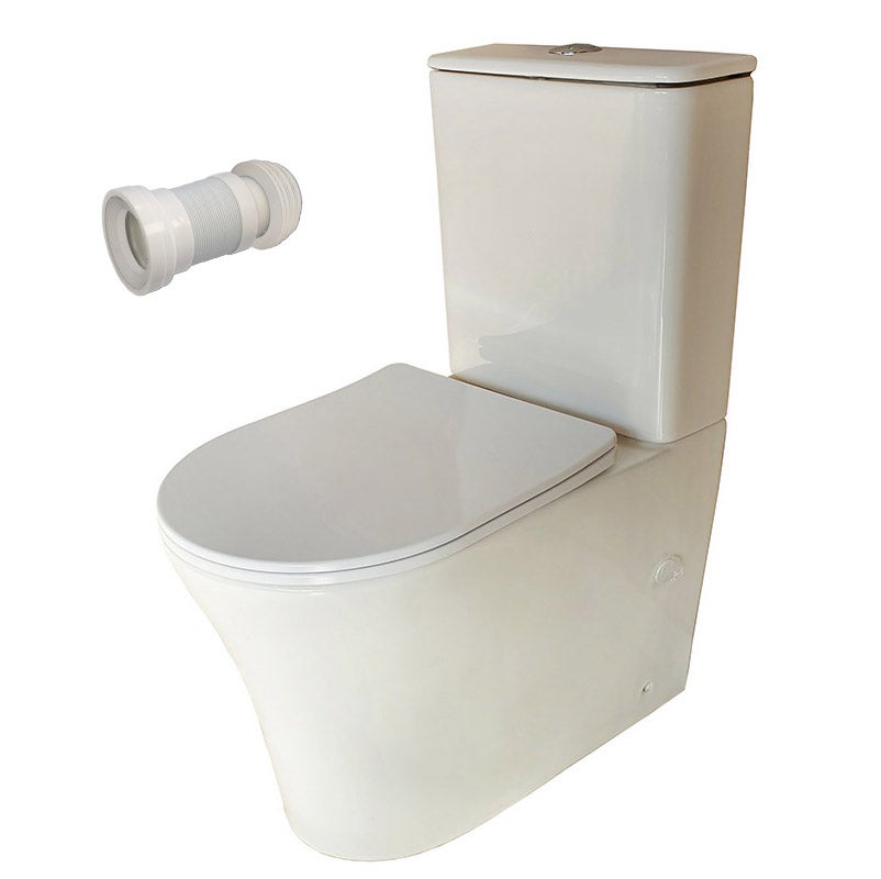 PACK WC A1 + MANGUITO CONECTOR | INODORO DE CERÁMICA | MANGUITO EXTEN ...