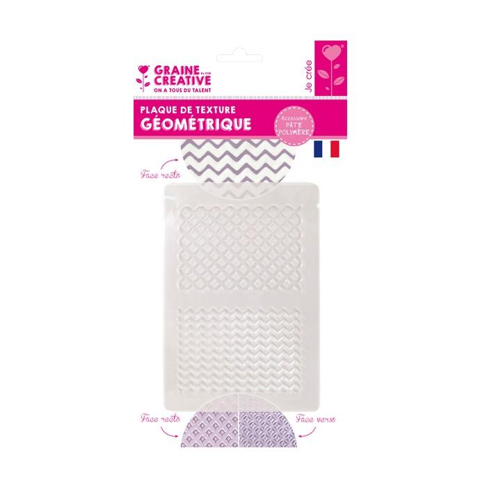 Plaque de texture pour pâte polymère - géometrique - Graine Créative ...
