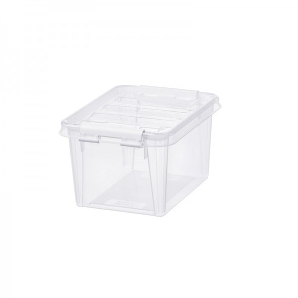Petite Boîte transparente en plastique 1,5 litres - Clips Blancs ...
