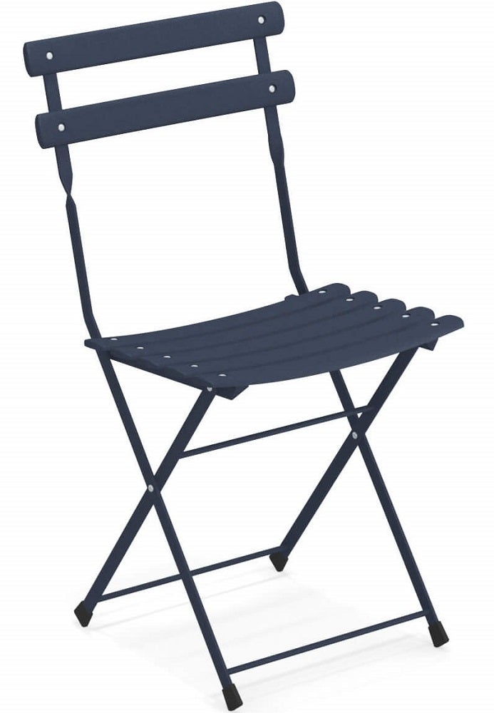 Emu Arc en Ciel Art.314 Chaise pliante en acier bleu foncé 48 | Leroy ...
