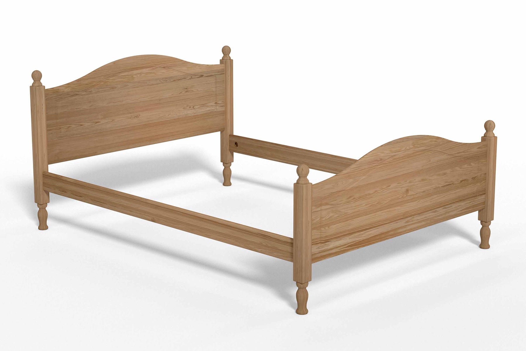 Lit romantique en bois massif DUCIE PATINE ANGLAISE | Leroy Merlin