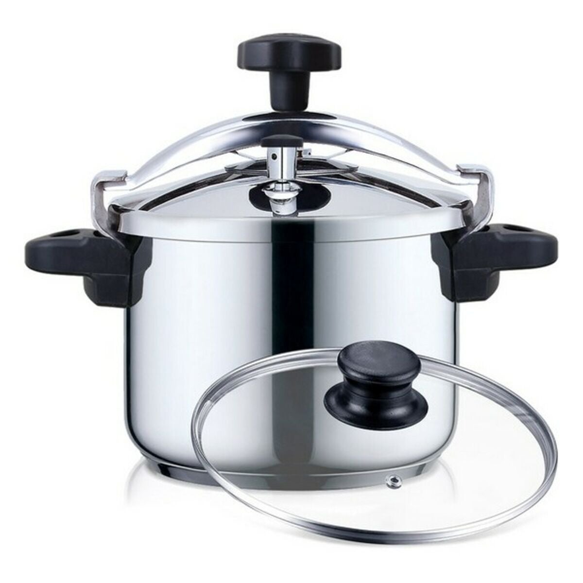 Olla con Tapa de Acero Inoxidable Haeger 8 L | Leroy Merlin