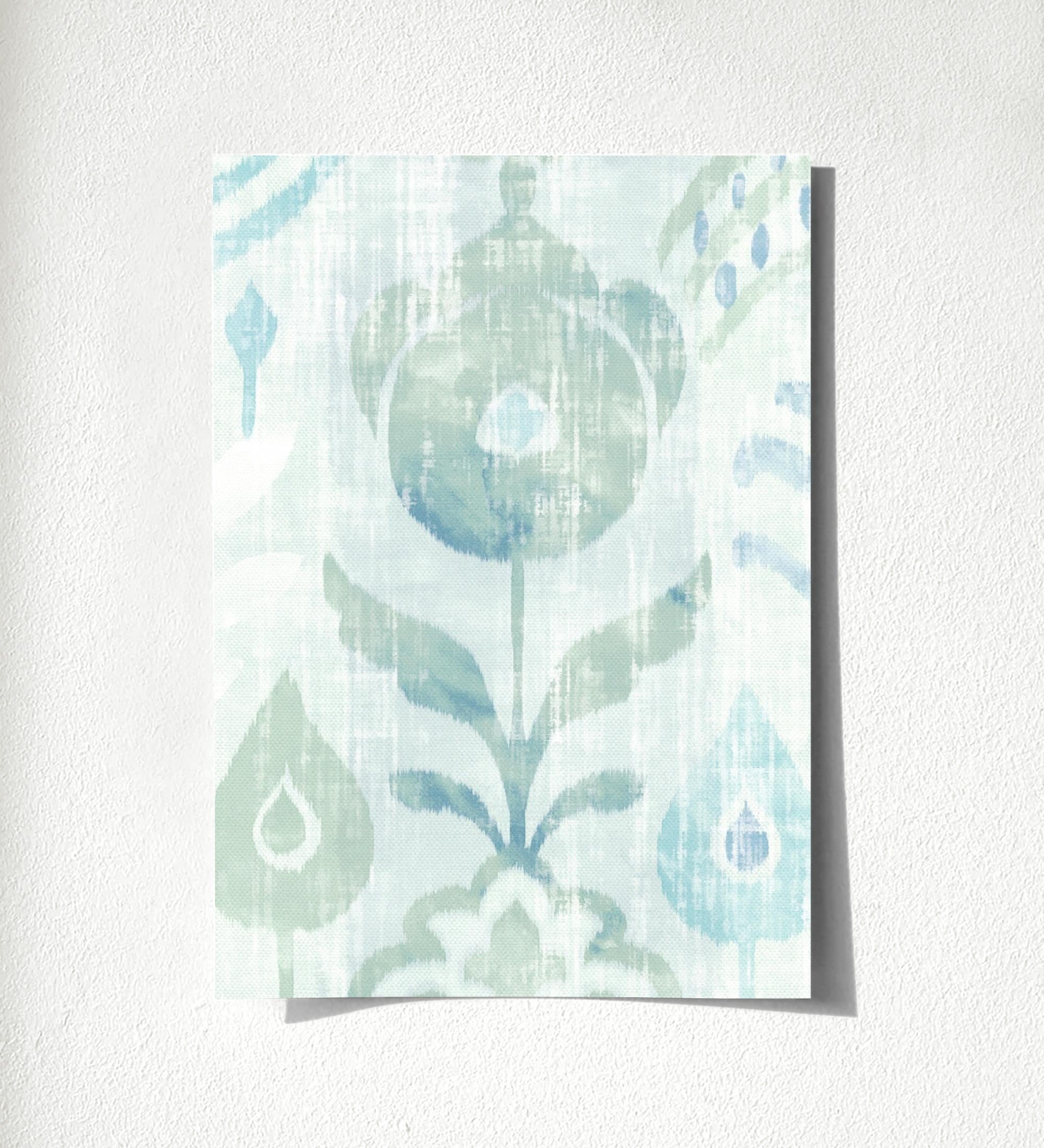 Échantillon DIN A4 de Papier peint à fleurs motif floral ikat style ...