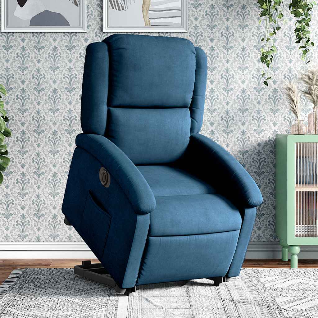 Maison Exclusive - Fauteuil inclinable électrique bleu velours | Leroy Merlin