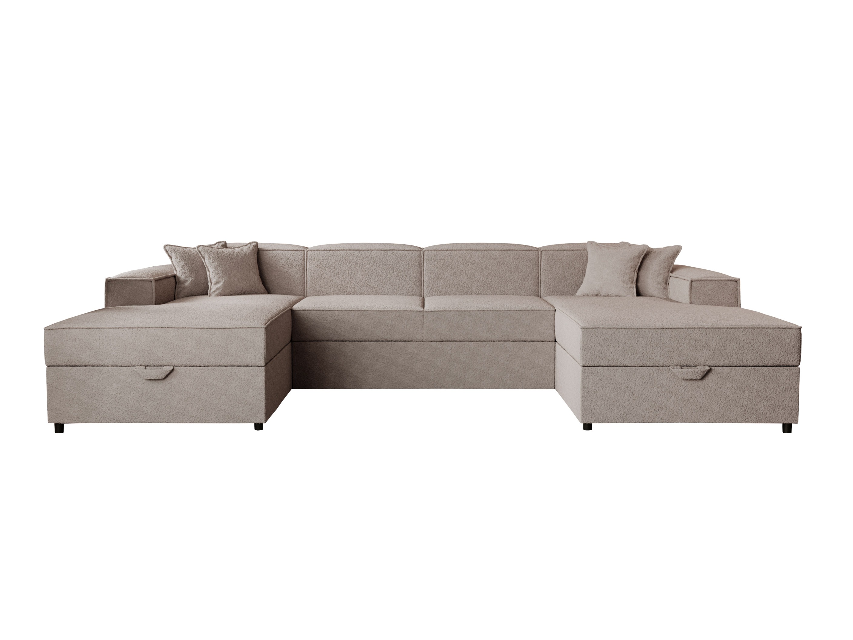 Canapé d'angle Clovis 115, Marron, Disponible, 320x166x79cm | Leroy Merlin