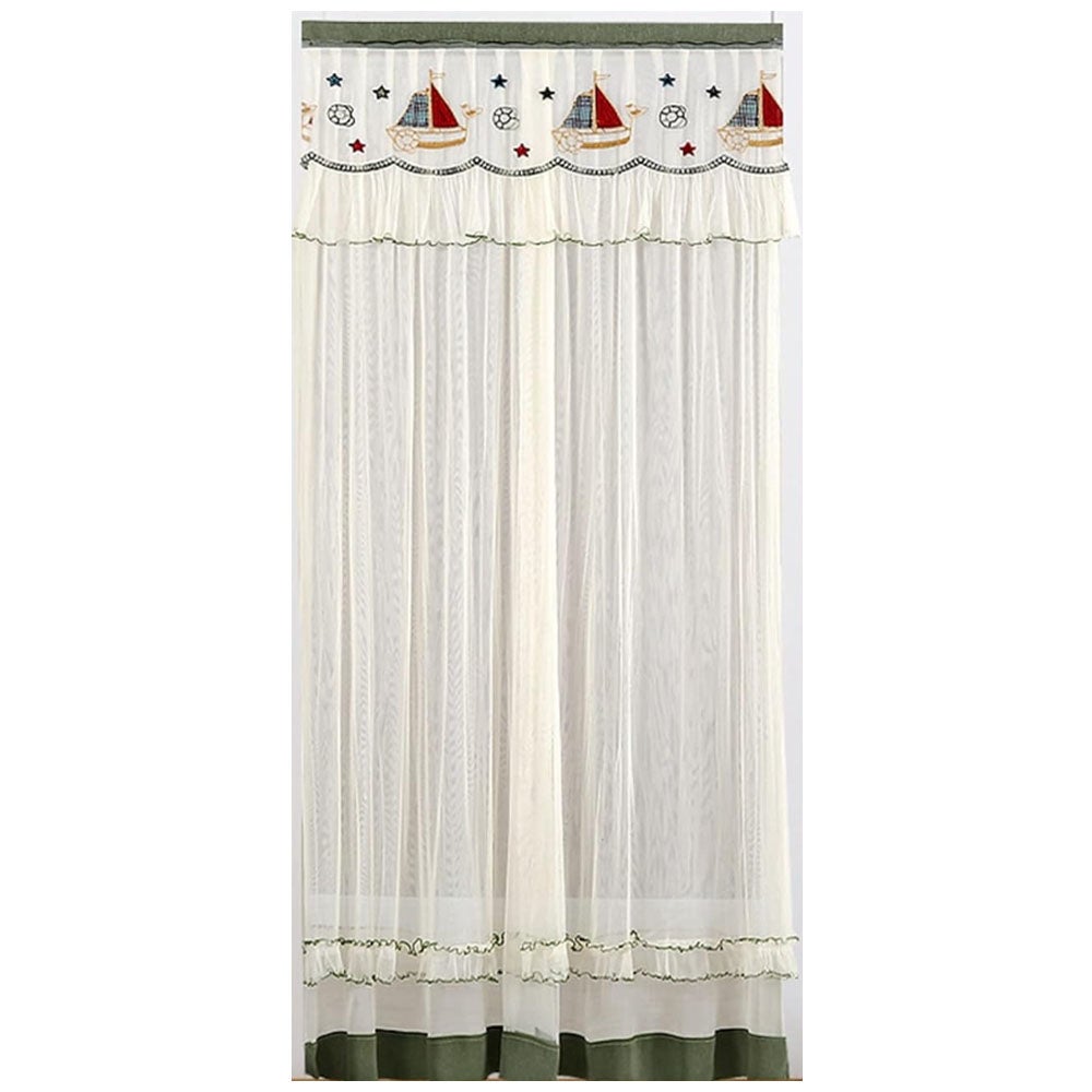 Rideau de porte en voile souple avec dentelle, moustiquaire et ...