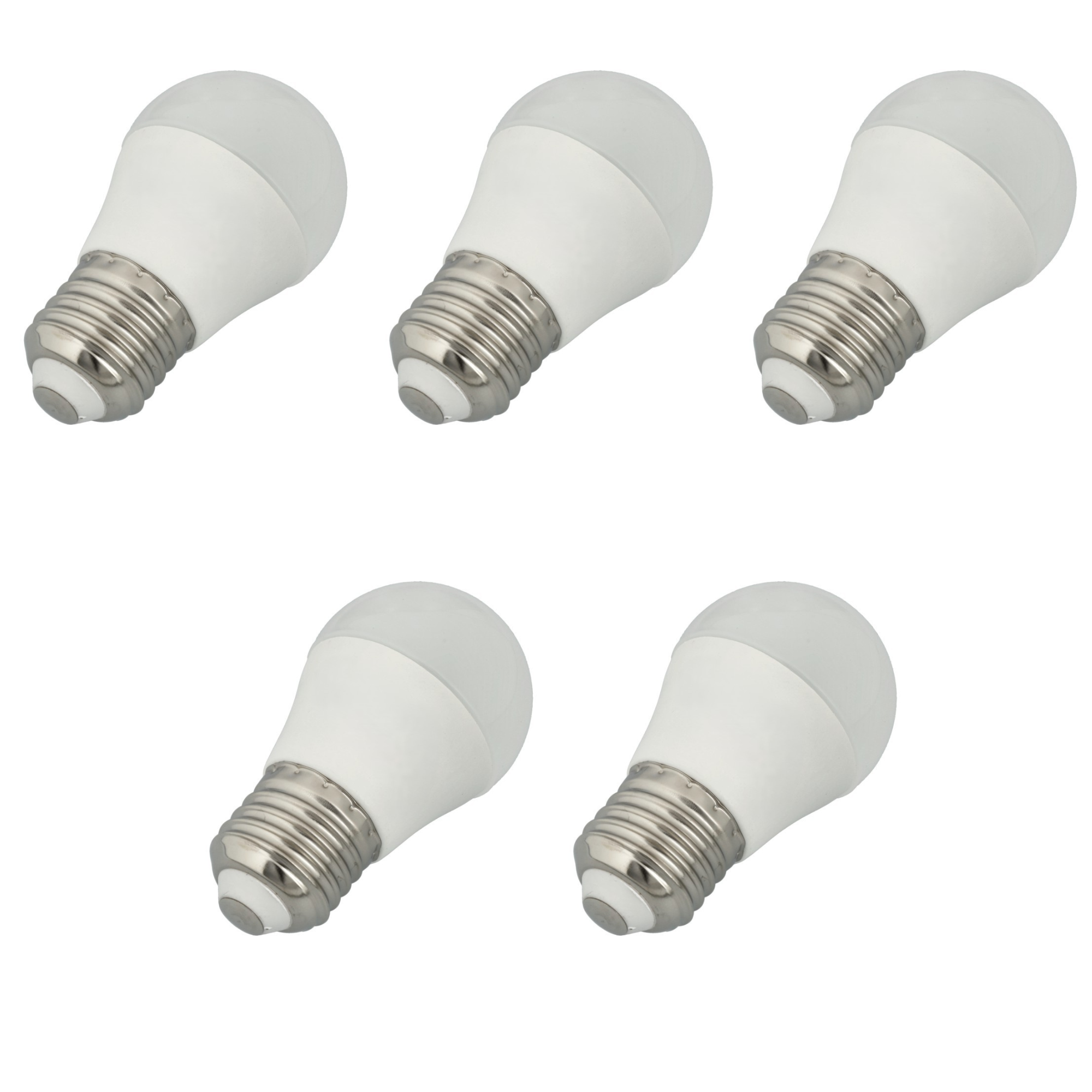 Jandei Pack x5 ampoules LED mini G45, culot E27, 7W, Blanc 6000K | Leroy Merlin