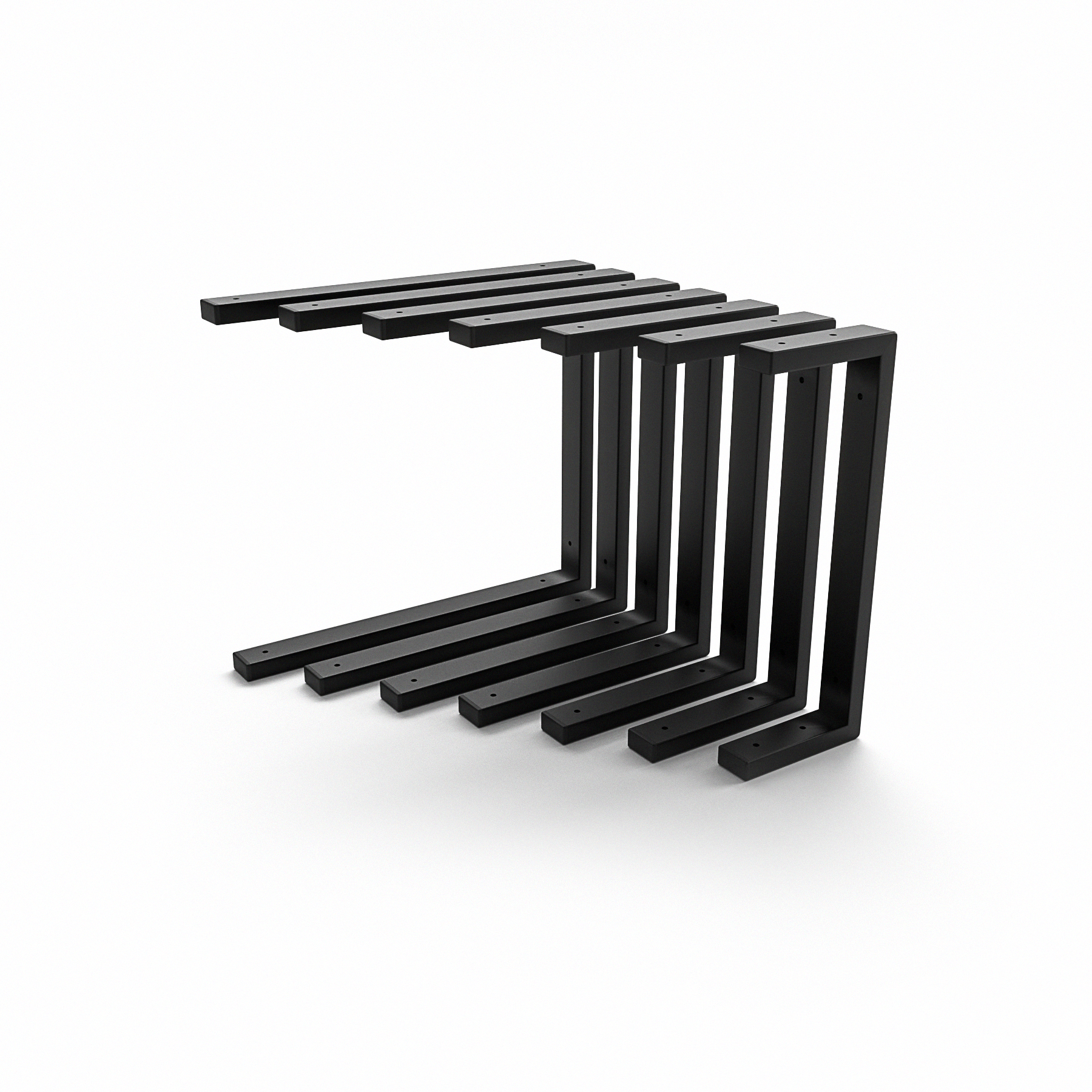 Support pour lavabo LAHN - 35 cm de profondeur, noir, lot de 2 | Leroy ...