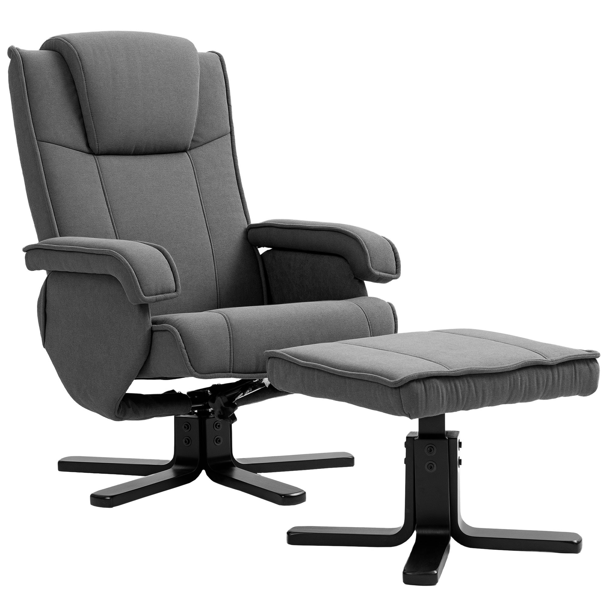 Chaise relax basculante avec repose-pieds, revêtement satin pivotante ...