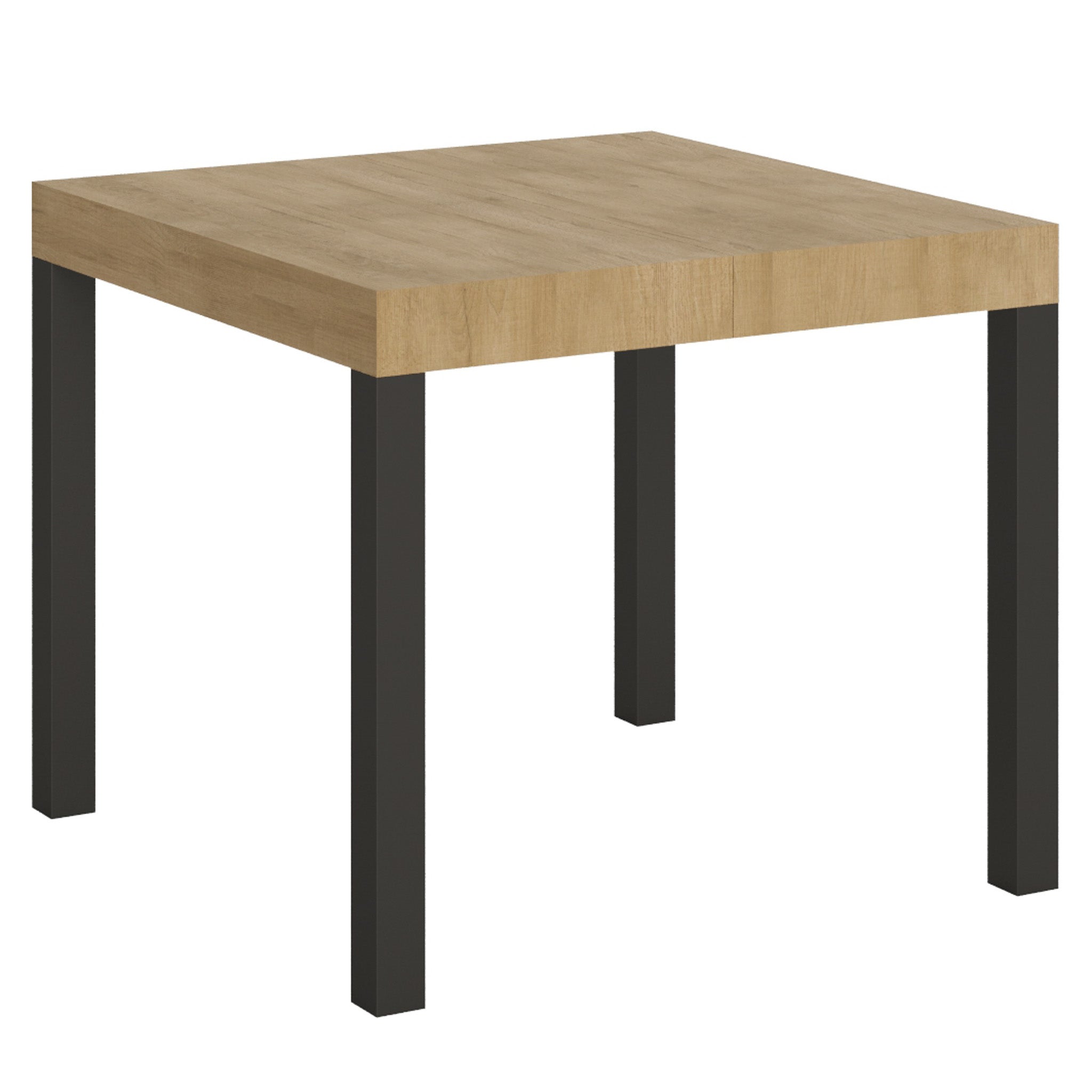 Table extensible 90x90/246 cm Everyday Chêne Nature cadre Anthracite ...