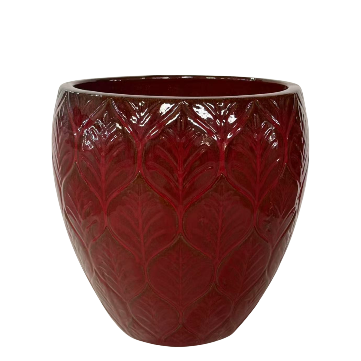 Pot grande taille d'extérieur ARTEMIS 29x29cm rouge impérial, fait main ...